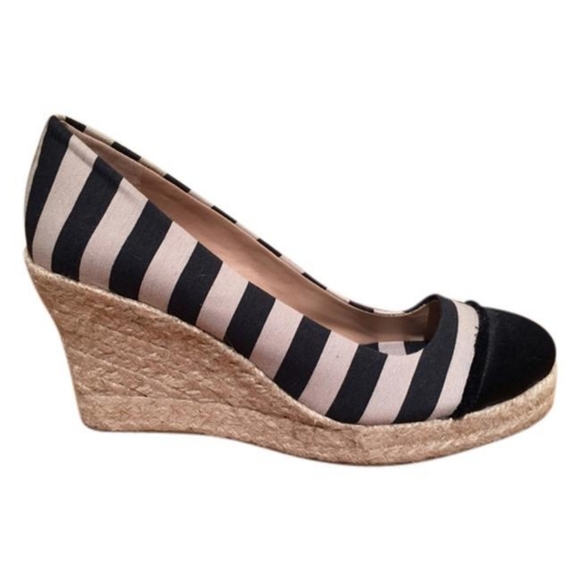 J. Crew | Shoes | New J Crew Seville Espadrille Wedges In Striped ...